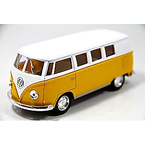 Set of 4: 5" Classic 1962 Volkswagen Van 1:32 Scale (Green/Maroon/Red/Yellow)