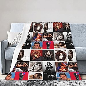 GGUWUG Janet Rock Jackson Blankets Fleece Blanket Bed Blanket Velvet Decorative Blanket for Sofa Living Room