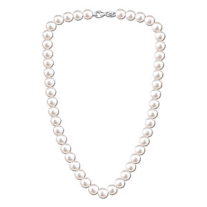 LeCalla 925 Sterling Silver Necklace | Round Pearl Choker Necklace for Women Teen 16 Inches | Jewelry for Women