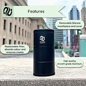 Eco Four Twenty Personal Air Filter - Aluminum with HEPA and Carbon Filters for Clean Air Filtration. Works Naturally and Eco-Friendly