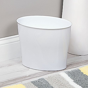iDesign InterDesign Wastebasket Trash Bathroom, Bedroom or Office – White Nuvo Waste Can