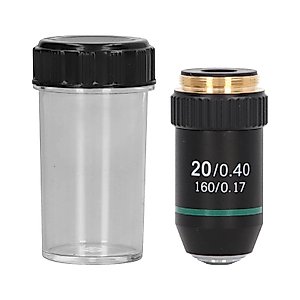 20X Objective Brass Achromatic Objective Lens Clear Standard 20mm Thread Biological Microscope Objective Telescope Accessories