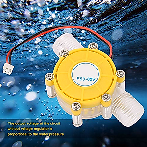 Hydroelectric Generator Mini, Micro Hydroelectric Generator DC Power Energy Generator Water Flow Pump Turbine Hydroelectric Hydroelectric Generator(80V)