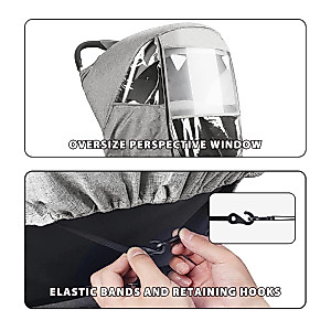Ingborsa Stroller Rain Cover Universal Size Waterproof Windproof EVA The Weather Shield with Eye Screen