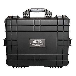 Case Club 5 Pistol & (up to) 30 Magazine Case with Accessory Pocket and Emergency Light - Pre-Cut, Heavy Duty, Waterproof, with Silica Gel for Gun Rust Prevention (Upgraded Gen-2)