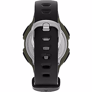 Timex Men's IRONMAN Classic 30 38mm Resin Strap Watch – Green Case Black Top Ring with Black Resin Strap