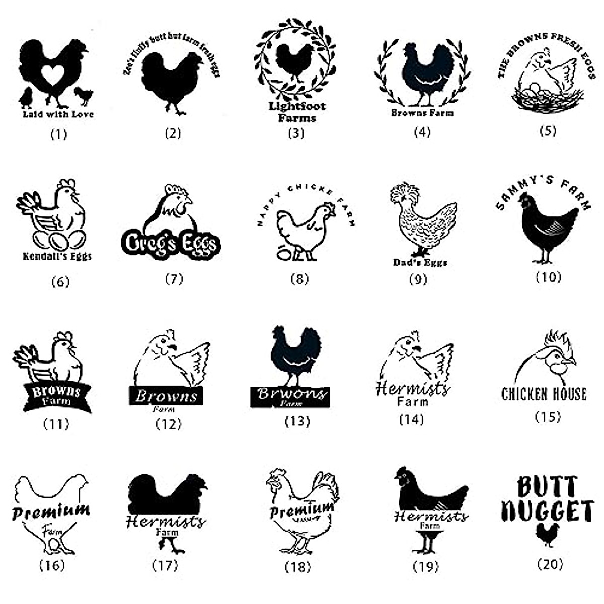 PrudoPex Egg Stamp for Fresh Eggs, Custom Egg Stamp, Customizable Farm Fresh Egg Stamp, Personalized Chicken Egg Satmp for Farm and Kitchen Creations (1)