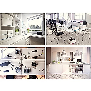 Leitz Large MyBox with Lid, Storage Box for Home and Office, High Gloss Plastic,18 Litre, A4, White/Grey