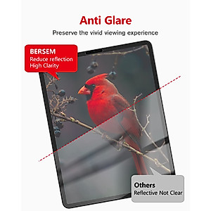 BERSEM Paperfeel Glass Screen Protector compatible with iPad Pro 11 inch (2021&2020&2018 Models) iPad Air 4th Generation (10.9 inch,2020) with Alignment Tool Anti Glare/Anti Fall/Case Friendly