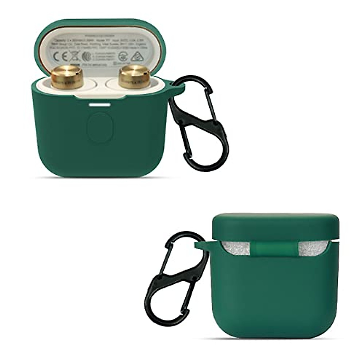 DAYJOY Soft Silicone Protective Case Cover Compatible with B&W/Bowers&Wilkins PI7/PI5 S2 Earbuds, Protective Skin Sleeve with Key Chain (Blue)