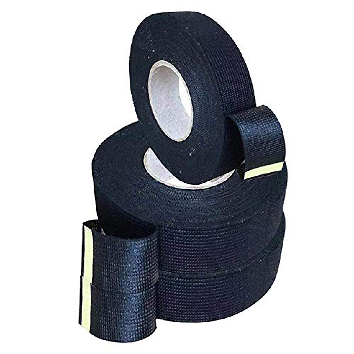 Seigun,Wire Harness Automotive Cloth Tape, Black Wire Loom Harness Tape,High Temp Wire Harness Wrapping Tape,Noise Damping Heat Proof,Felt Tape (19MM × 15M)（2pack）