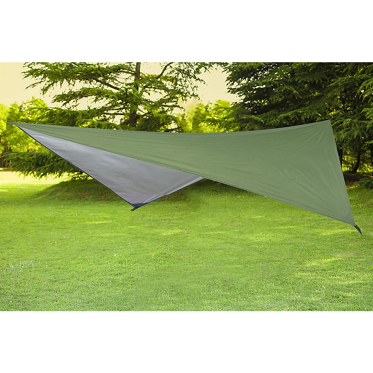 Camping Hammock with Mosquito Net & Rain Fly Tent Tarp & Tree Straps Portable Lightweight Double Nylon Hammock for Camping Hiking Travel Outdoor Backpacking