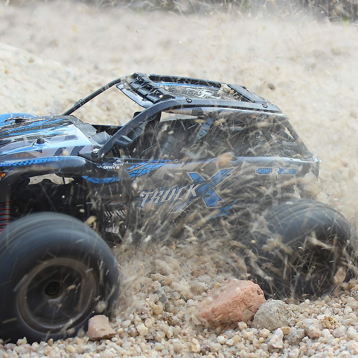 Fistone RC Truck 1/16 High Speed Racing Car, 24MPH 4WD Off-Road Waterproof Vehicle 2.4Ghz Radio Remote Control Monster Truck Dune Buggy Hobby Toys for Kids and Adults