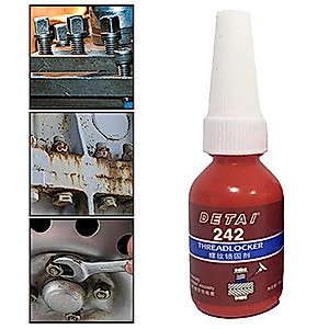 1pc 10g 242 Thread Seal Lock Glue Screw Blue Anaerobic Adhesive, Strength Anaerobic Oil Tolerant Threadlocker, for Bonding Various Metal Screws