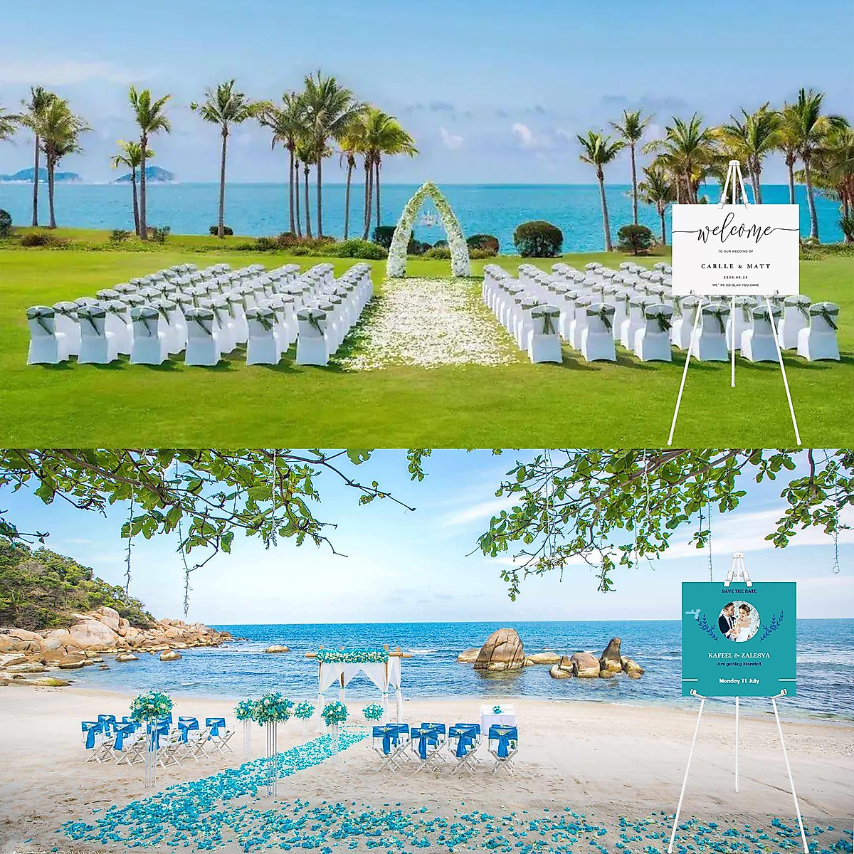 63" Instant Easels Stand for Wedding Sign & Posters,Adjustable Metal Easels for Display Painting Canvas,Folding Tripod with Portable Bag by JoyYeux,Black 1Pack