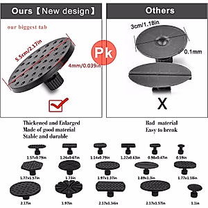 GLISTON Car Dent Remover Tool, Paintless Dent Repair Kit, Pro Slide Hammer Tools with 16pcs Thickened Black Tabs for DIY Automobile Body Dent Removal