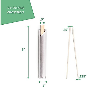 Bamboo Wooden Chopsticks (50 Pairs) | Cooking Chopstick | Sturdy Smooth Finish Chop Sticks | Reusable Chopsticks| Japanese Chinese Korean Chopsticks | Individually Wrapped Disposable Chopsticks Wood