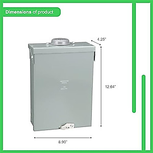 Square D - HOM612L100RBCP Homeline 100 Amp 6-Space 12-Circuit Outdoor Main Lugs Load Center