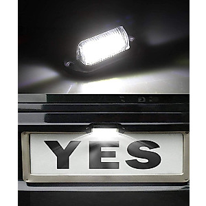 JEDEW License Plate Light (2 Pack), 12V 6-SMD LED License Plate Lamp Taillight for Truck SUV Trailer Van, Step Courtesy Lights, Dome/Cargo Lights
