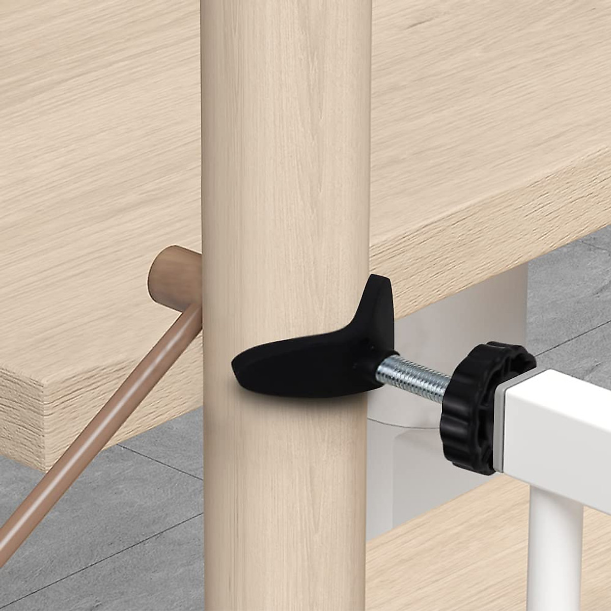 Sungrace 2 Pack Extra Long Y Spindle M8 Stair Banister Baby Gate Adaptors for Dreambaby Pressure Mounted Security and Pet Safety Gates (Black, 8mm)