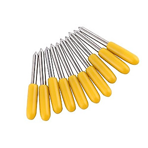 10pcs Cemented Carbide Plotter Cutter Knife Blades, High Cutting for with Red Caps, 30 45 60 deg (30°)