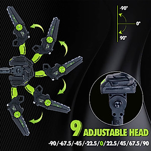 V-MODEST 2-in-1 Cordless Pole Saw, 6 Inch Brushless Pole Chainsaws Mini Handheld Chainsaw with 2× 21V Batteries, 6.5lb Lightweight, Auto Oiling, 15 FT MAX Extension Pole Saws for Tree Trimming