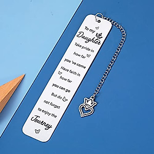 Daughter Gift from Mom Inspirational Bookmark Stocking Stuffers for Teen Girls Daughter in Law Gifts Christmas Gifts for Daughter Birthday Valentines Day Graduation Gifts for Her Teen Girls Gift Ideas