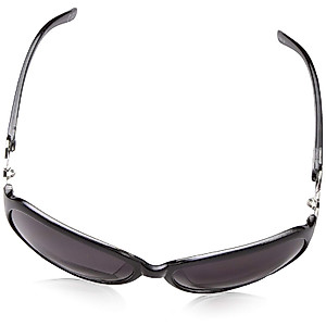 Foster Grant Women's Latte Oval Reading Sunglasses, Black/Transparent, 62 mm + 1.75