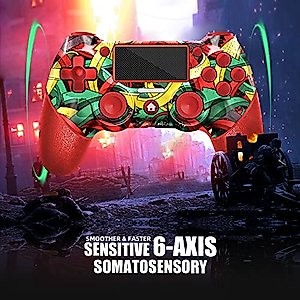 AceGamer Wireless Controller with USB Cable/Double Vibration/6-Axis Motion Control/3.5mm Audio Jack/Multi Touch Pad/Share Button, for PS4 Controller Compatible with PS4/Slim/Pro/PC