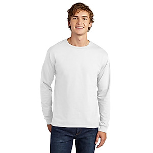 Hanes ComfortSoft® Long Sleeve T-Shirt XL Charcoal Heather