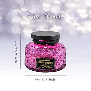 Scented Candle Gift for Women,Aromatherapy Candle,Herbal Lavender Candles for Home Scented, Naturally Scented Soy Candles, 50 Hours Long Burning, 7.1oz
