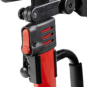 Drive Medical Nitro Dual Function Transport Wheelchair and Rollator Rolling Walker Combo with Hand Activated Brakes and Back Support, Red