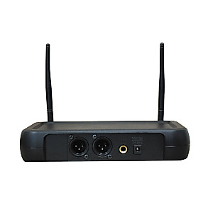 Audio2000 6074BM UHF Dual Channels Wireless System with Two Lavalier (Lapel) Microphones