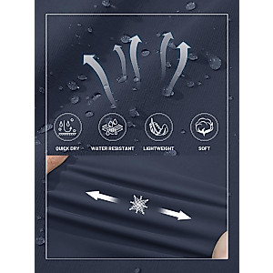 TACVASEN Mens Hiking Cargo Shorts Quick Dry Stretch Golf Shorts 10 Inch Inseam with Zipper Pockets for Outdoor Fishing Navy