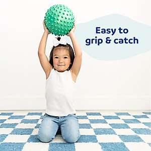 Fun and Function – Spiky Tactile Balls – Bumpy, Textured, Tactile Sensory Balls for Kids Ages 3+ – Set of 3 (5” Blue, 8” Purple & 9” Green)