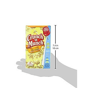 CRUNCH 'N MUNCH Caramel Popcorn with Peanuts, 3.5 oz. (Pack of 12)