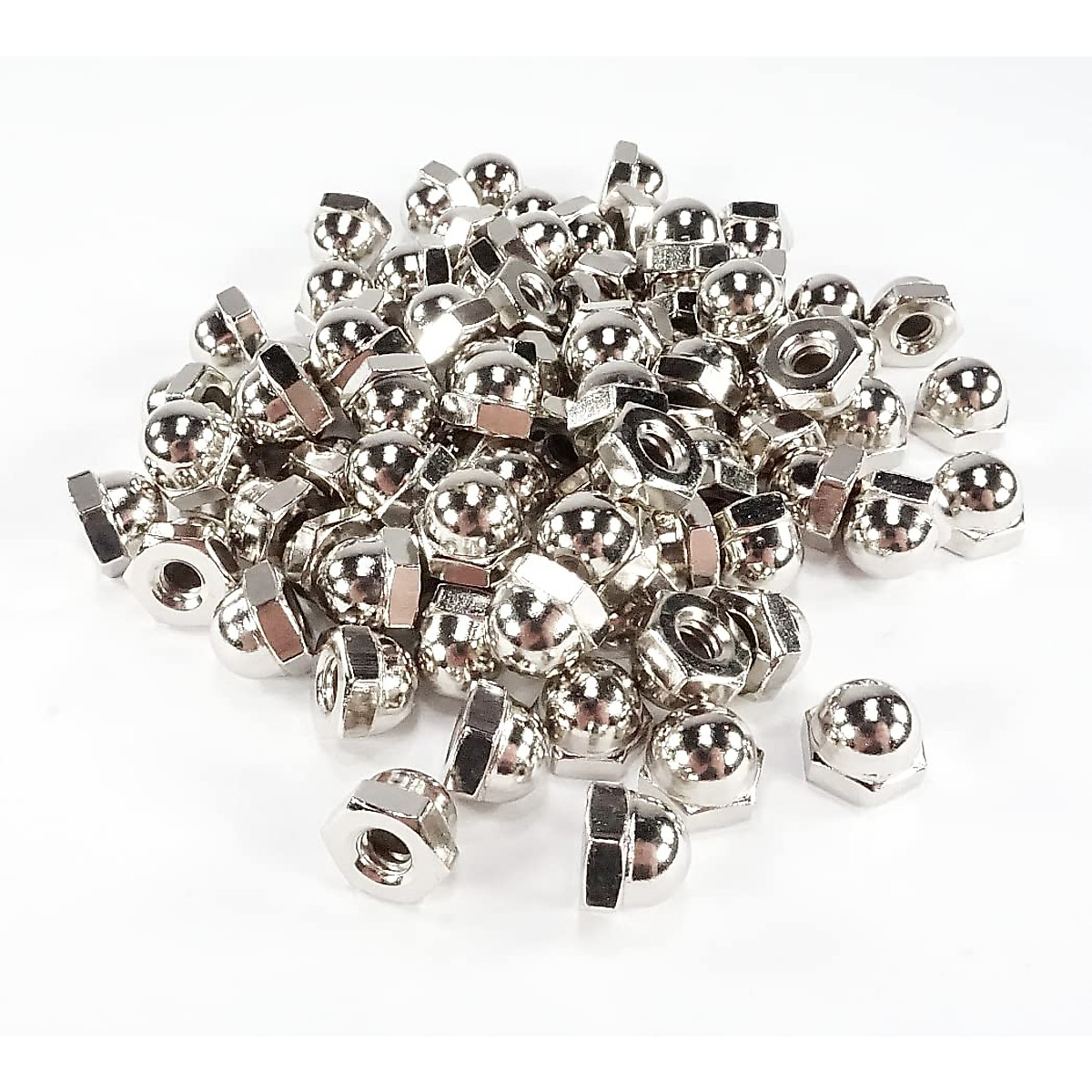 Fifty (50) 1/4-20 Nickel Plated Acorn Hex Cap Nuts (BCP243)