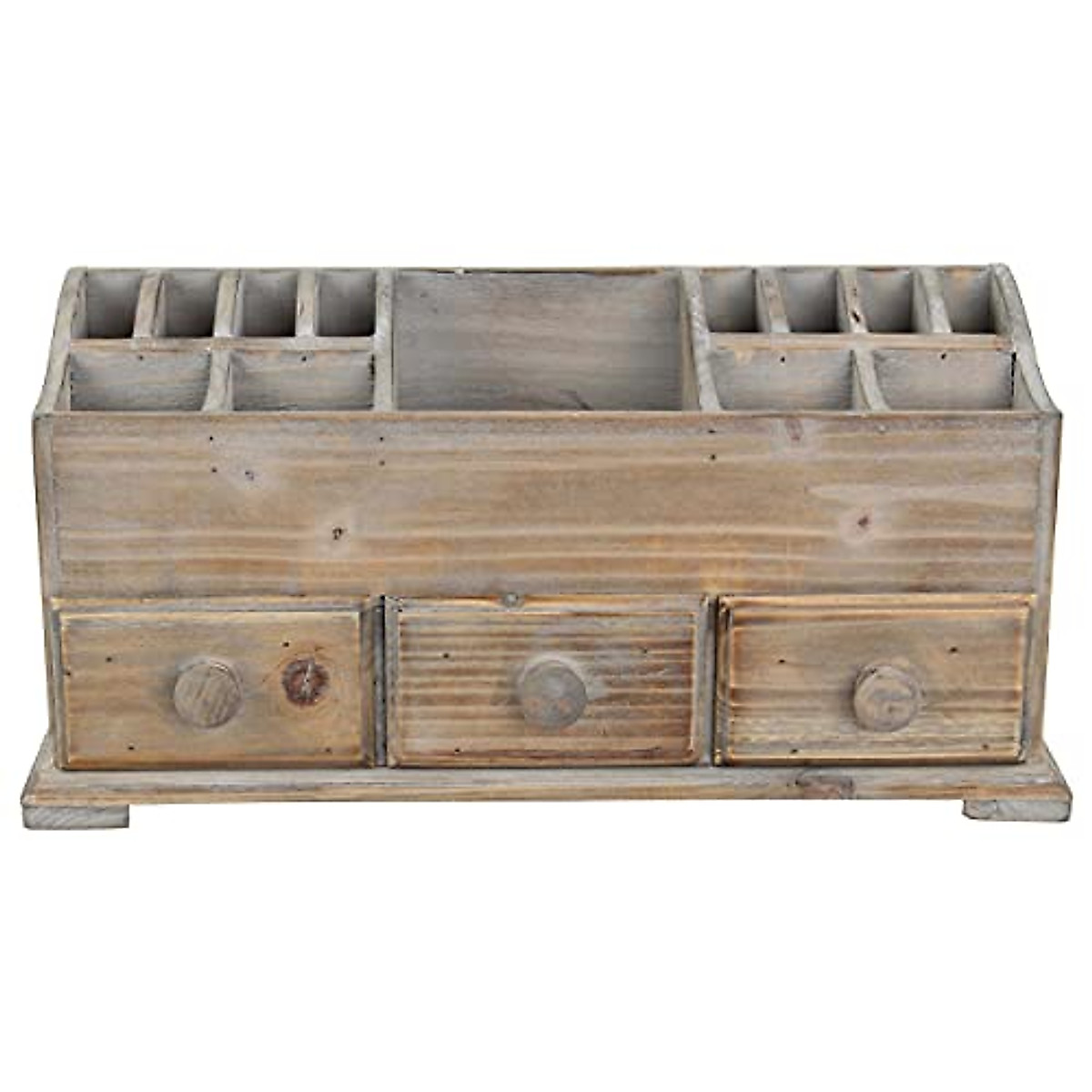 Creekview Home Emporium Wooden Cosmetic Storage - 3 Drawer Rustic Makeup Organizer for Beauty Products, Brushes, Jewelry