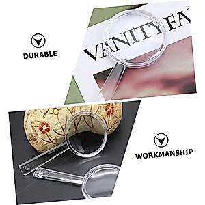 24Pcs 42 Magnifier Small Pocket Magnify Glass Nature Exploration Observation Handheld Lens Pocket Magnifying Glass Portable Magnifying Glass Mini Read Newspaper Plastic Student