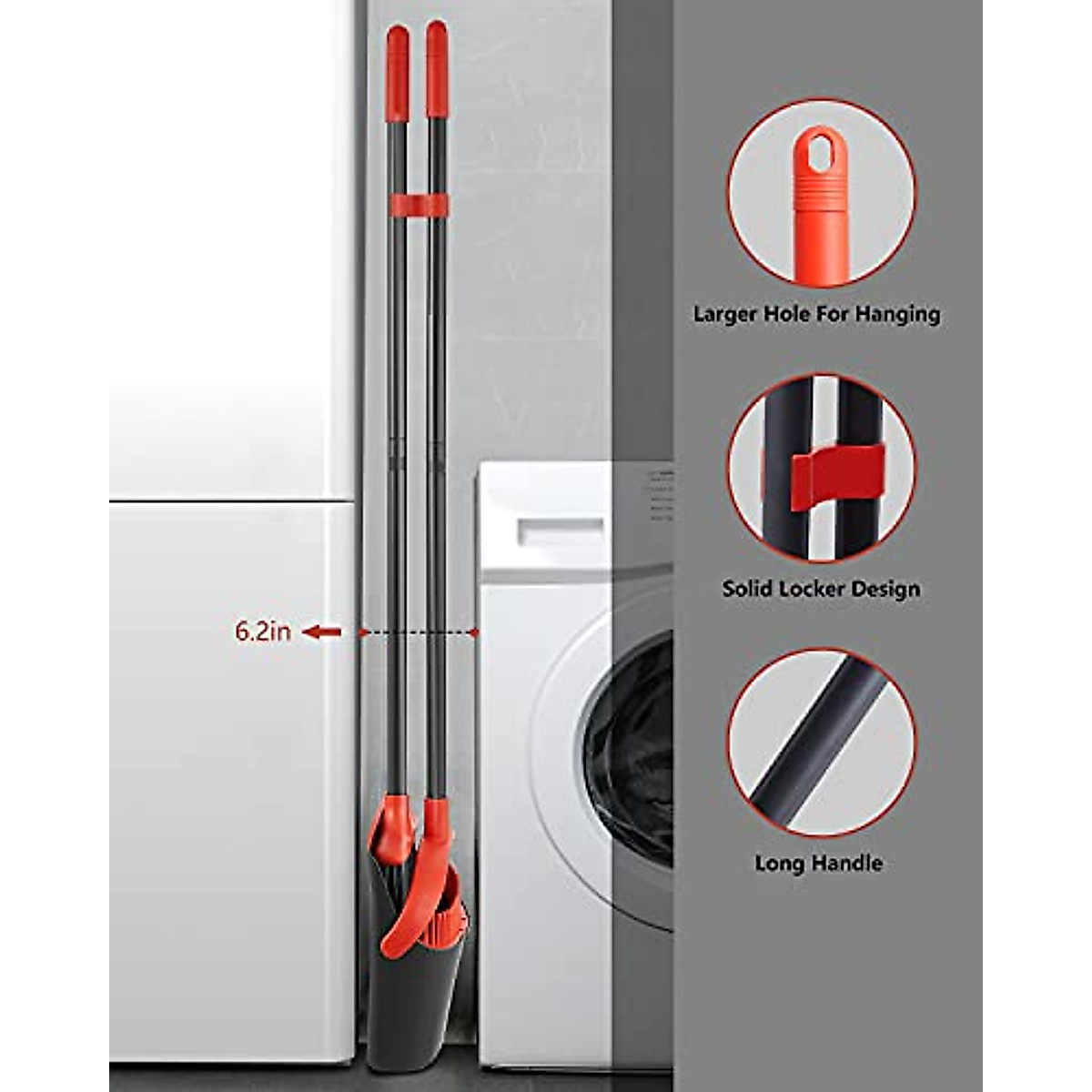 Broom and Dustpan Set for Home, Dustpan and Broom Set, Broom and Dustpan Combo for Office Home Kitchen Lobby Floor Use Dustpan Broom Set