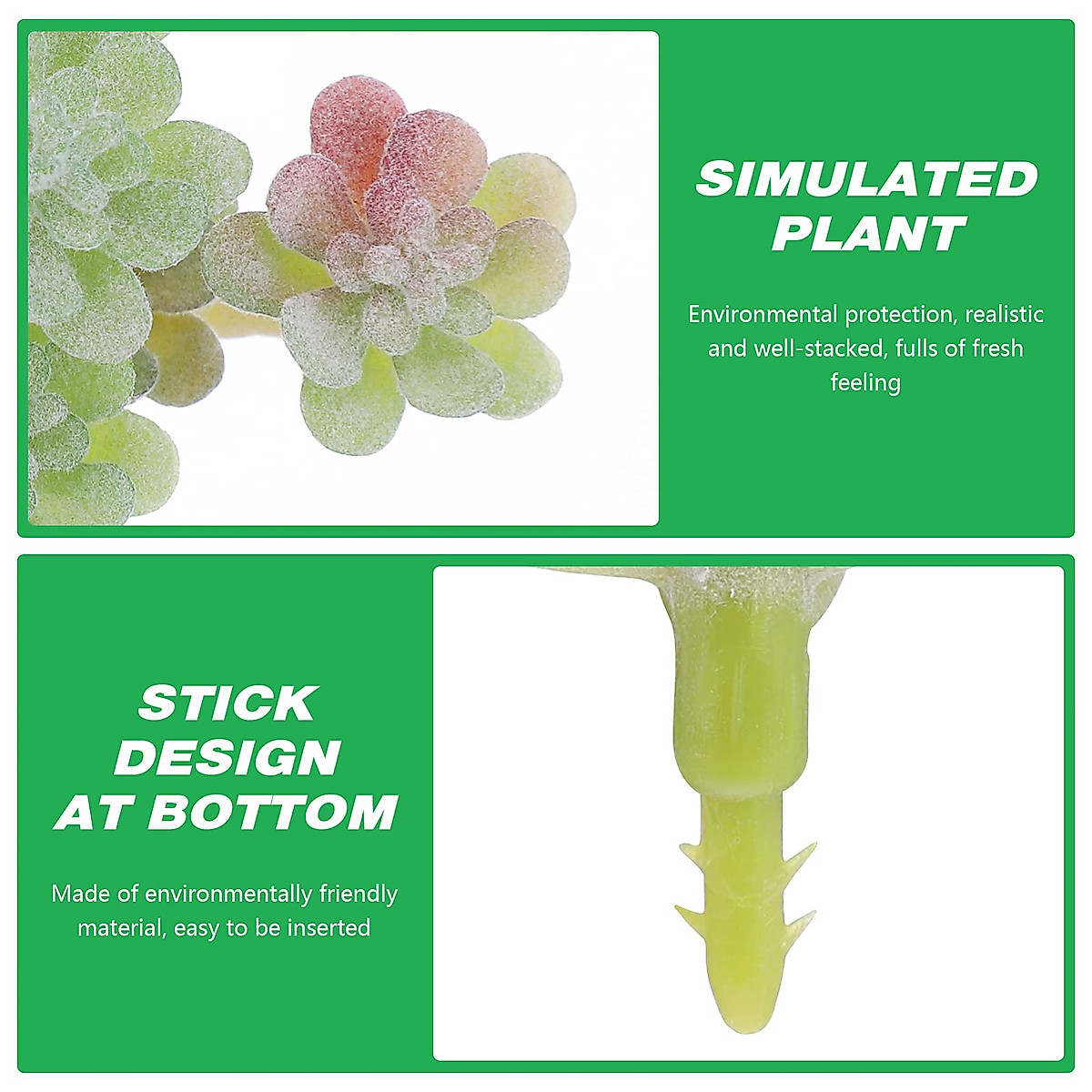 Kisangel 6Pcs Faux Succulents Artificial Simulation Succulents Cactus Artificial Potted Plants Cacti for Home Bonsai Decor Garden Greenery