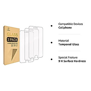 Mr.Shield [Tempered Glass] Screen Protector For iPhone 6 / iPhone 6S / iPhone 7 / iPhone 8 [3-Pack] Screen Protector