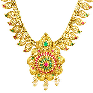 Efulgenz Indian Bridal Jewelry Sets for Women Gold Tone Traditional Indian Bollywood Bridal Wedding Set Of Choker Collar Princess Necklaces Dangle Earrings Jewellery