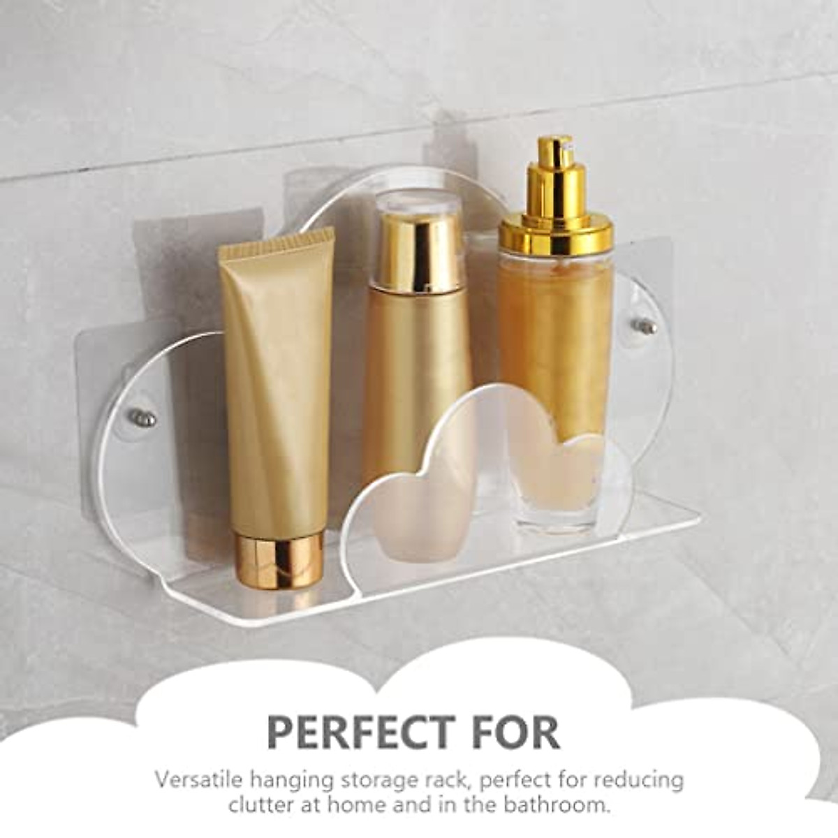 Zerodeko Clear Acrylic Cloud Shelves Wall Mounted Could Shape Wall Shelf Porch Entryway Floating Shelves Bookshelf Rack Wall Decoration (Transparent)