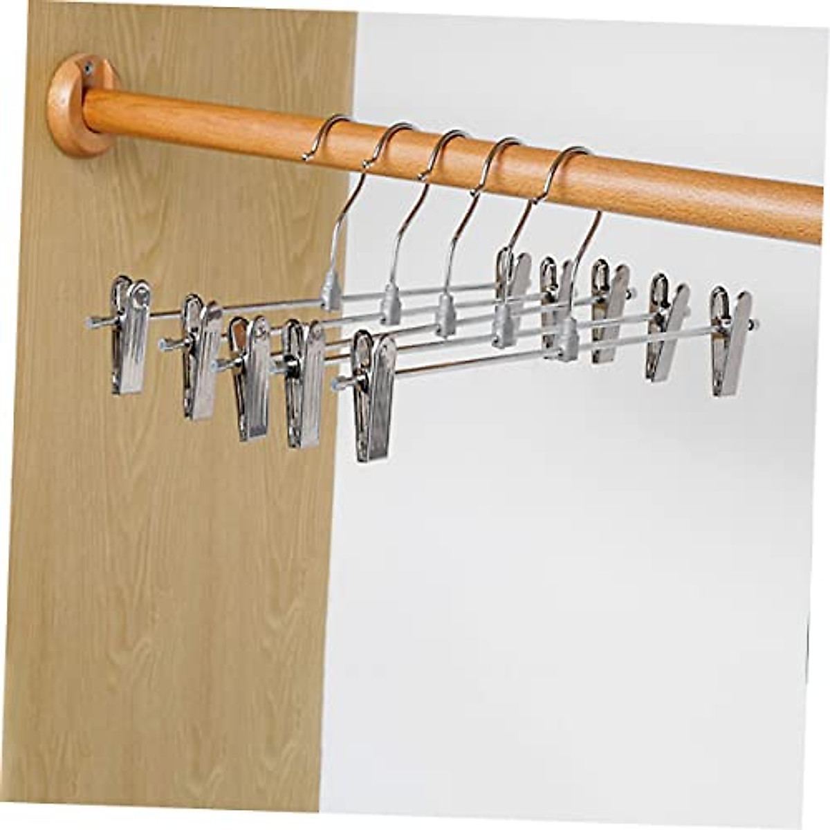 Holibanna 60pcs Socks Hanger Trouser Hangers Space Saving Hanger Nonslip Hangers Retractable Clothes Rack Multifunctional Pants Rack Clip Hanger Simple Hanger Clothes Hanger with Clips Jeans
