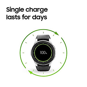 SAMSUNG Galaxy Watch (46mm) Heart Rate Monitor, Silver (Bluetooth) US Version (Renewed)