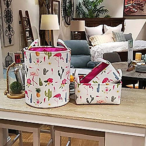 TBGFPO Storage Basket-Large Sized Storage Basket Waterproof Coating Organizer Bin Laundry Hamper for Nursery Clothes Toys