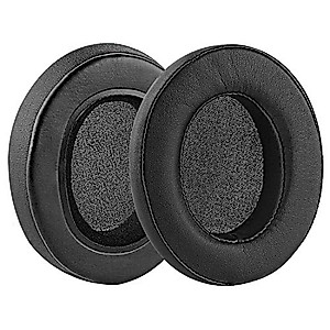 Geekria QuickFit Replacement Ear Pads for Sony Bose Turtle Beach Skullcandy HyperX and Other Large or Mid-Sized Over-Ear Headphones Ear Cushions, Ear Cups Cover Repair Parts (Black)