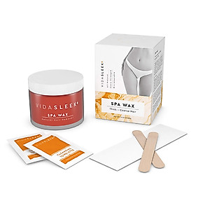 VidaSleek Hair Removal Wax Kit - Extra Strength Hair Removal Wax For Men and Women - Thick to Coarse Hair - 10 Oz