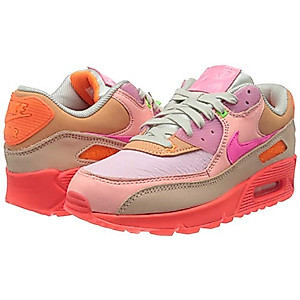Nike Women's Air Max 90, Bright Crimson/Pure Platinum, 10.5